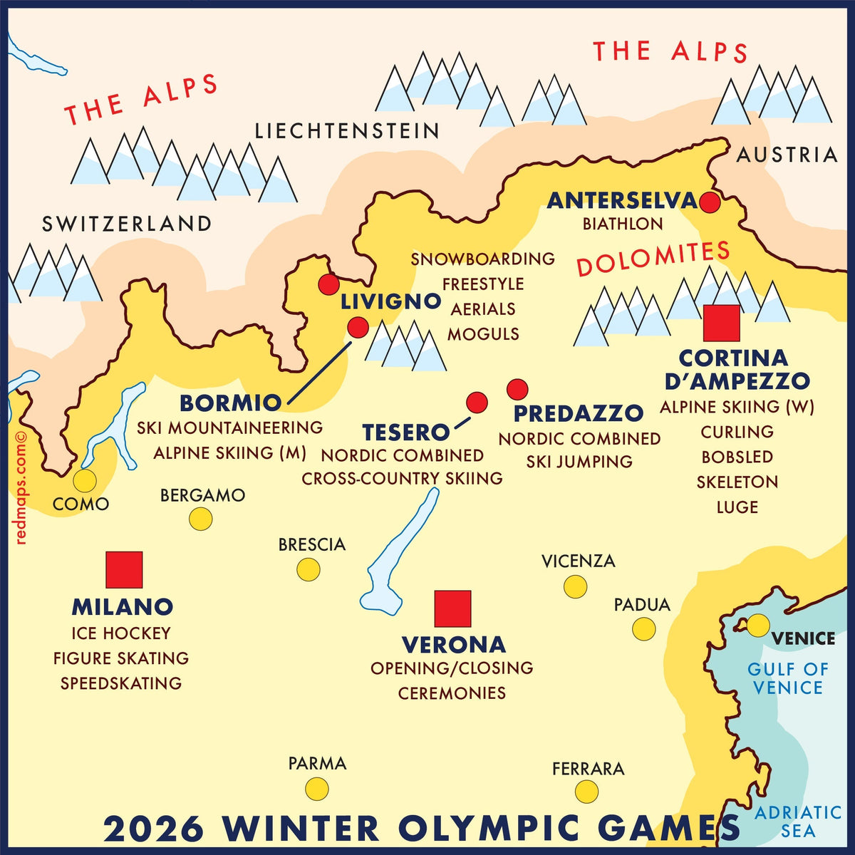 2026 Winter Games Venues Maps | RED MAPS – Red Maps