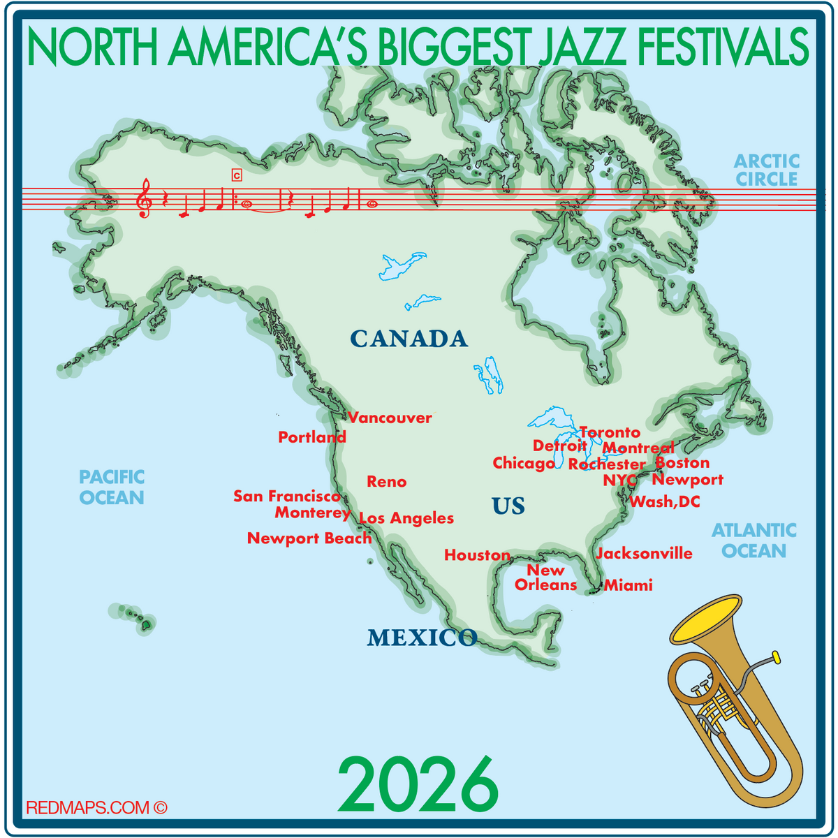 2026 Biggest Jazz Festivals in US & Canada | RED MAPS – Red Maps