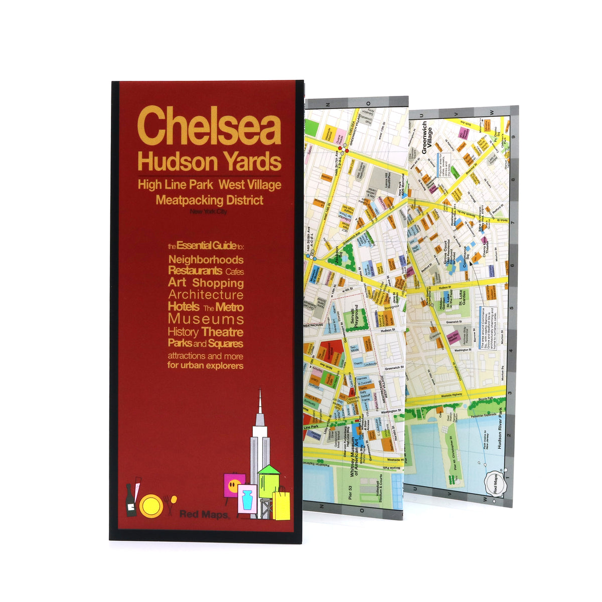 NYC CHELSEA, HIGH LINE, HUDSON YARDS Neighborhood Map | RED MAPS – Red Maps