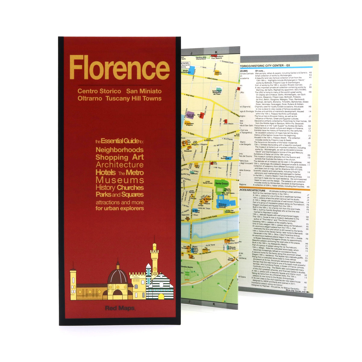 Florence City Center Street Map | RED MAPS – Red Maps
