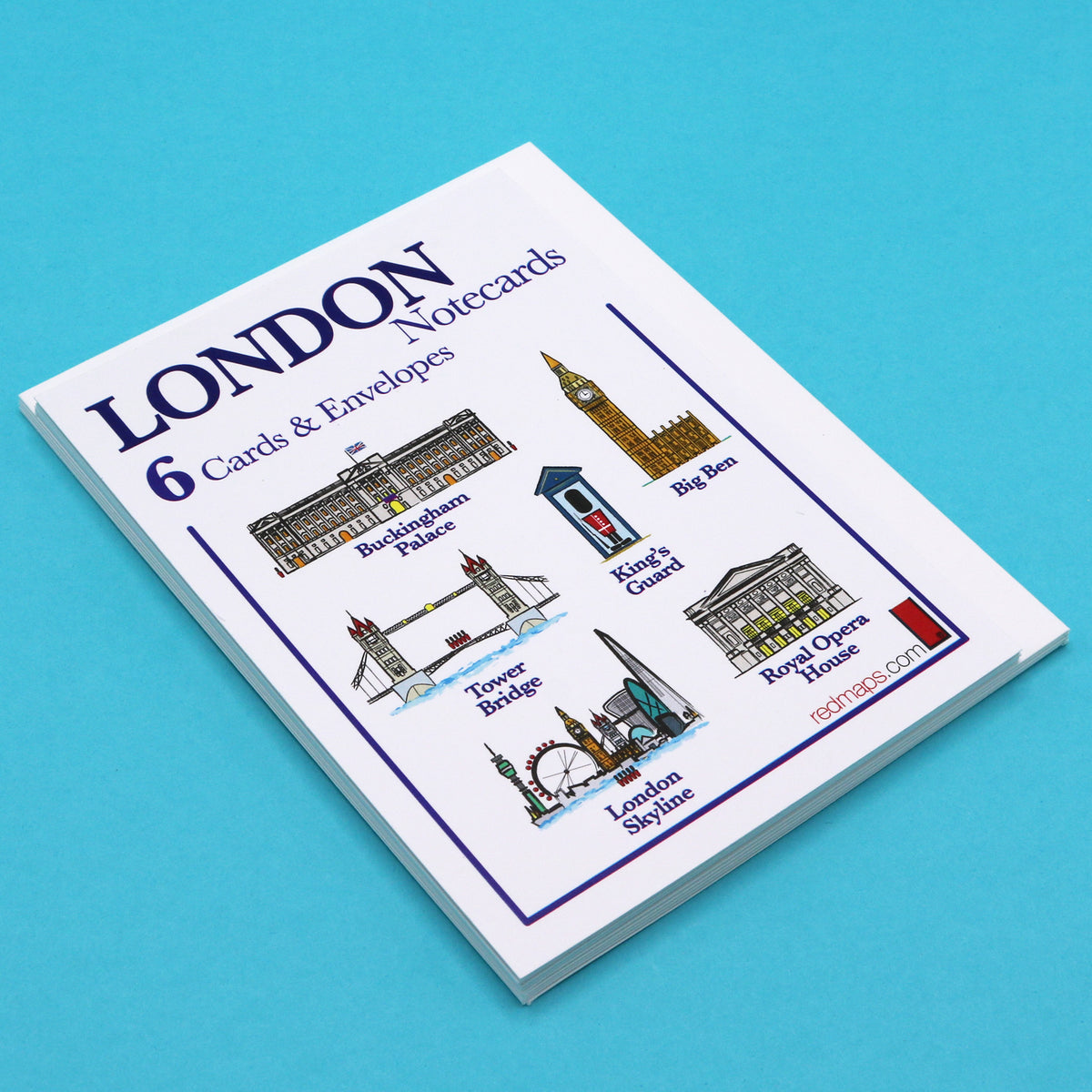 LONDON Landmarks Themed Stationery | Red Maps