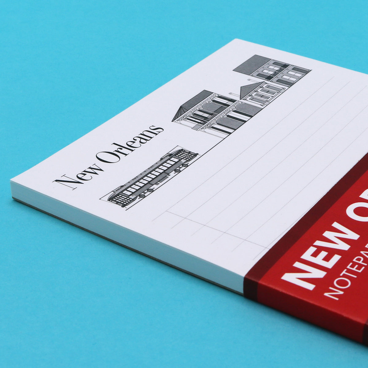 New Orleans Historic Houses Themed Notepad | Red Maps