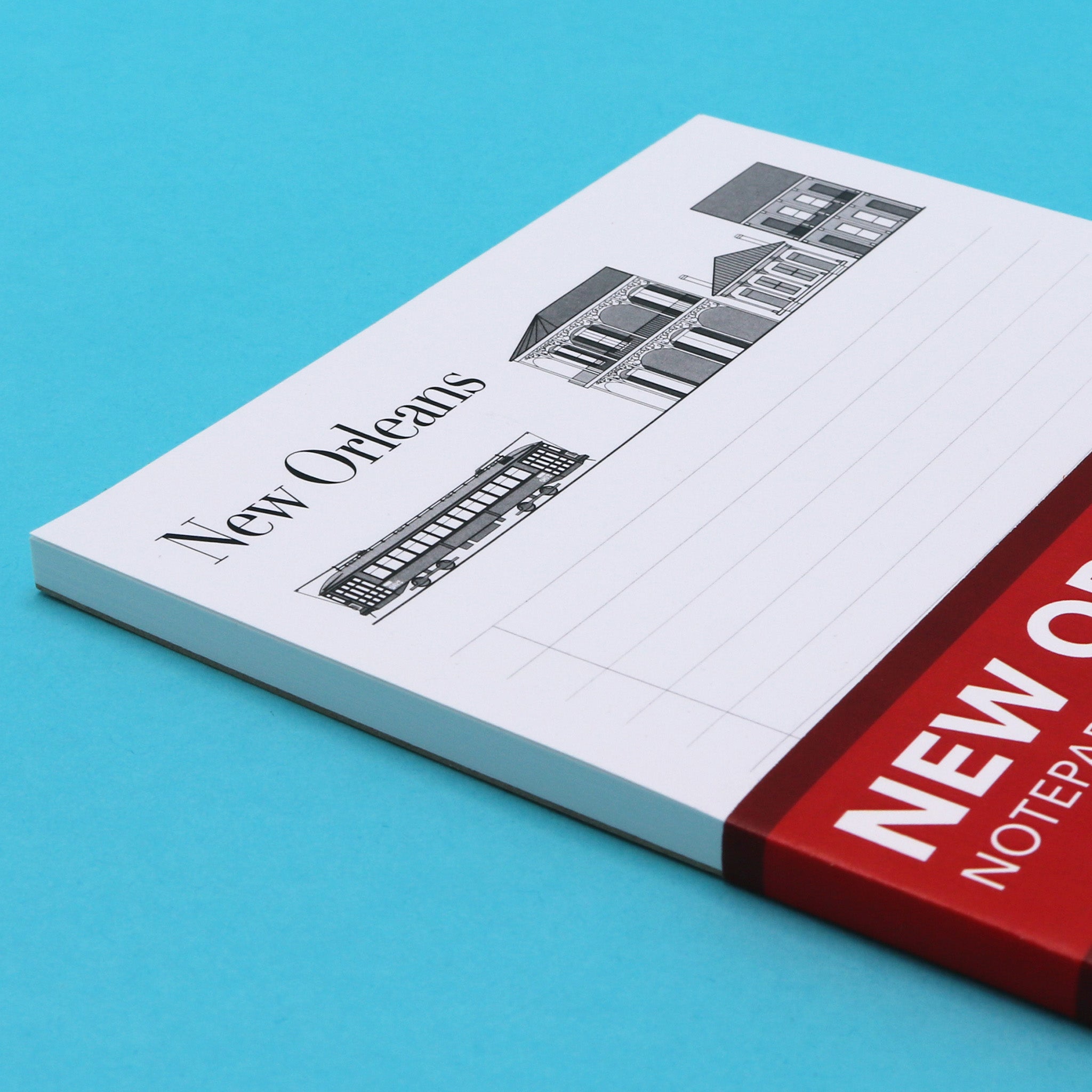 New Orleans Historic Houses Themed Notepad | Red Maps