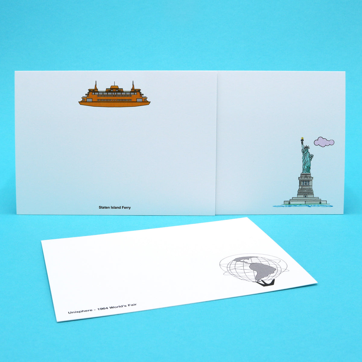 NYC Landmarks Themed Notecards | Red Maps