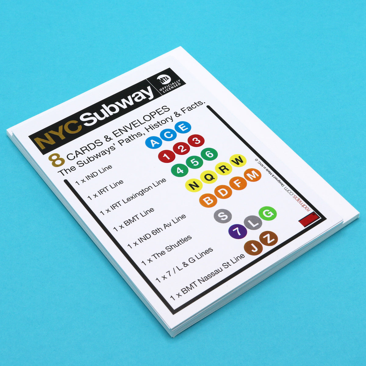 New York City Subway Themed Stationery | Red Maps