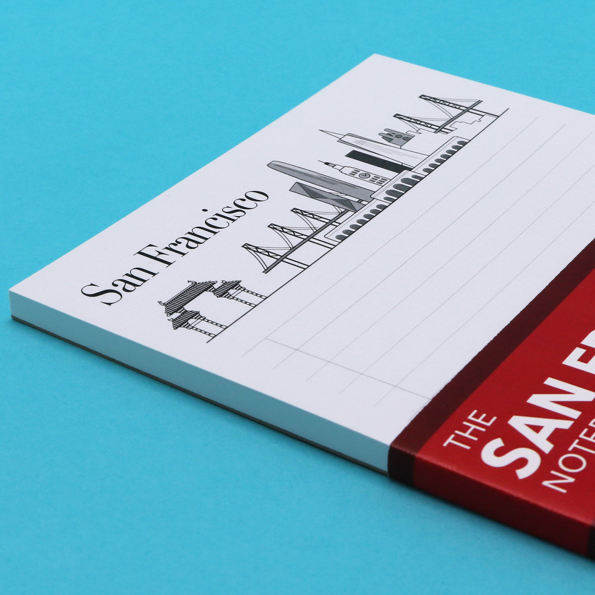 San Francisco Skyline & Landmarks Notepad | Red Maps