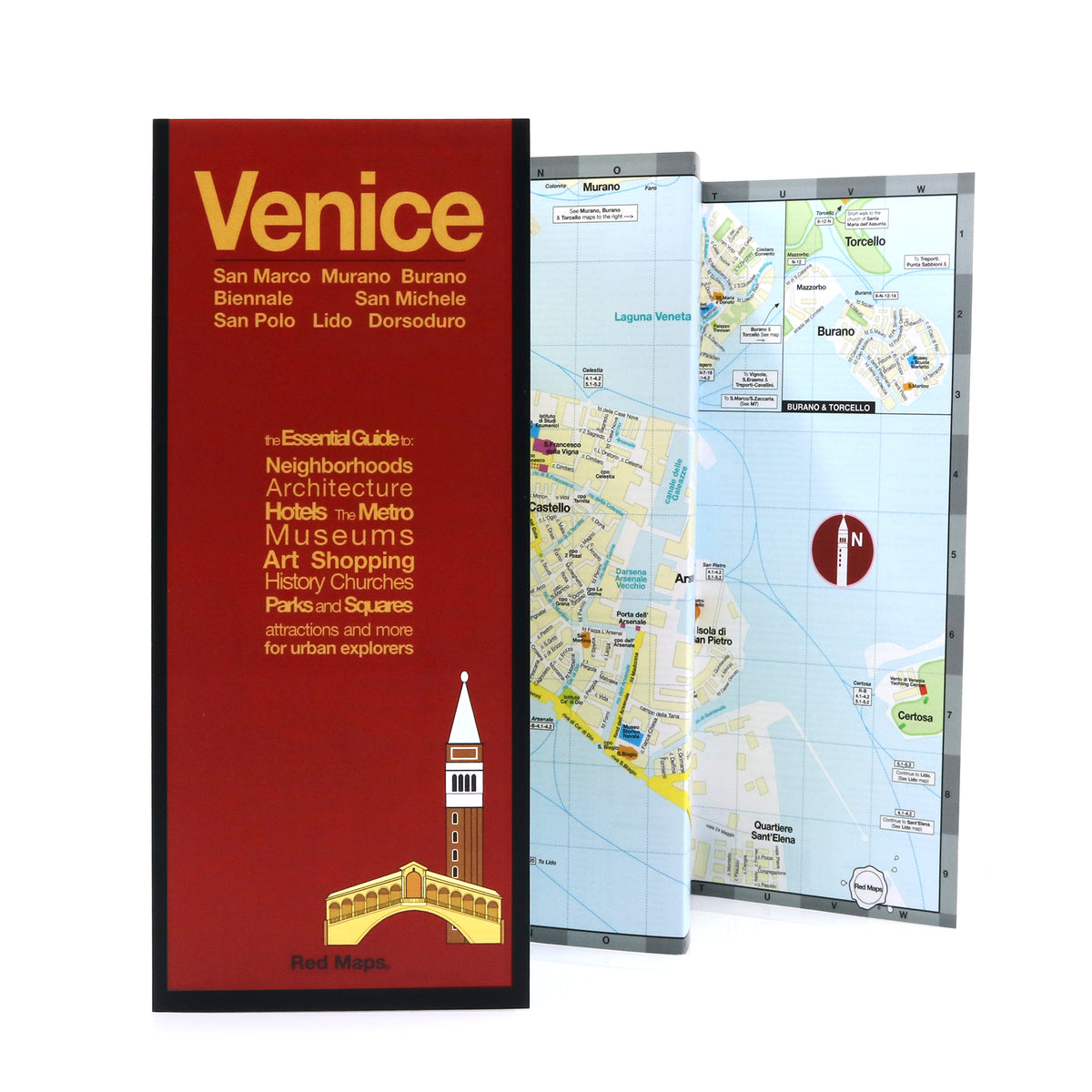 Venice Historic City Center Foldout Travel Map | RED MAPS – Red Maps