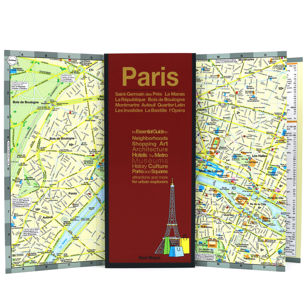 Paris Travel Map: Foldout City Guide & Attractions | RED MAPS – Red Maps