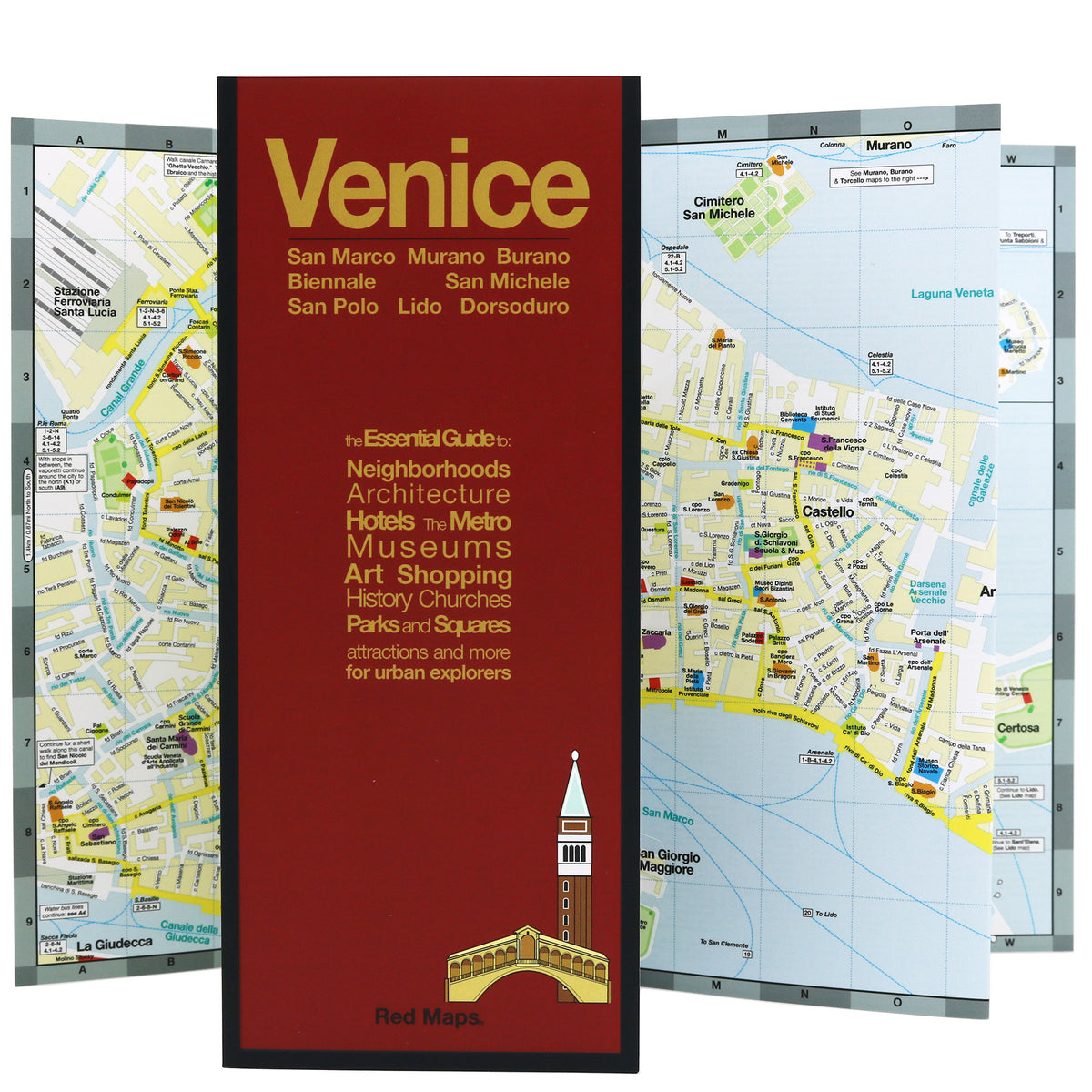 Venice Historic City Center Foldout Travel Map | RED MAPS – Red Maps