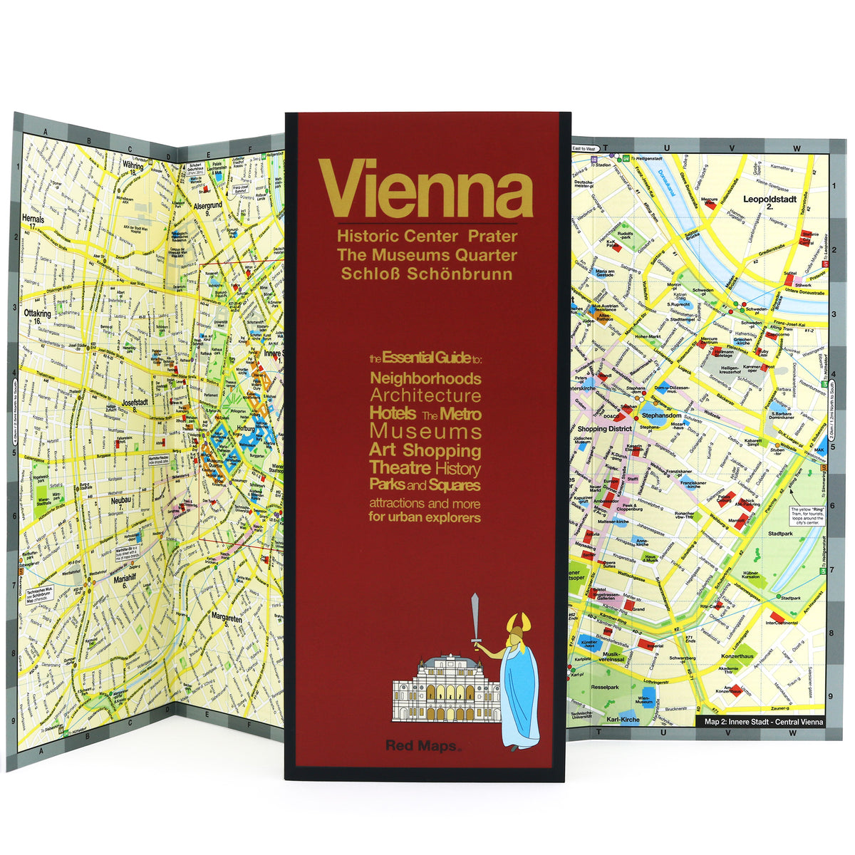 Vienna Historic City Center Foldout Map | Red Maps